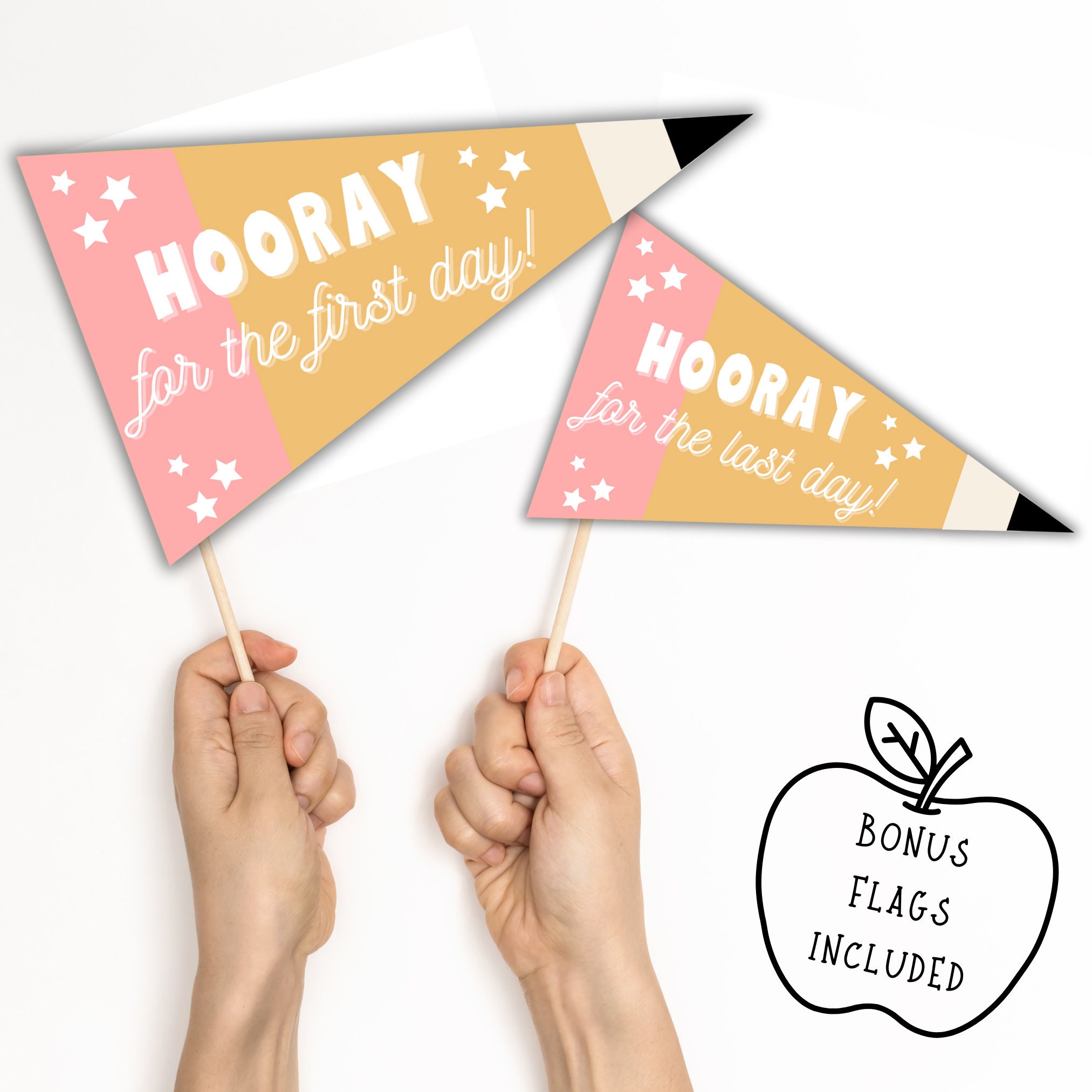 First Day of School Flag | Kindergarten School Sign | Back to School ...