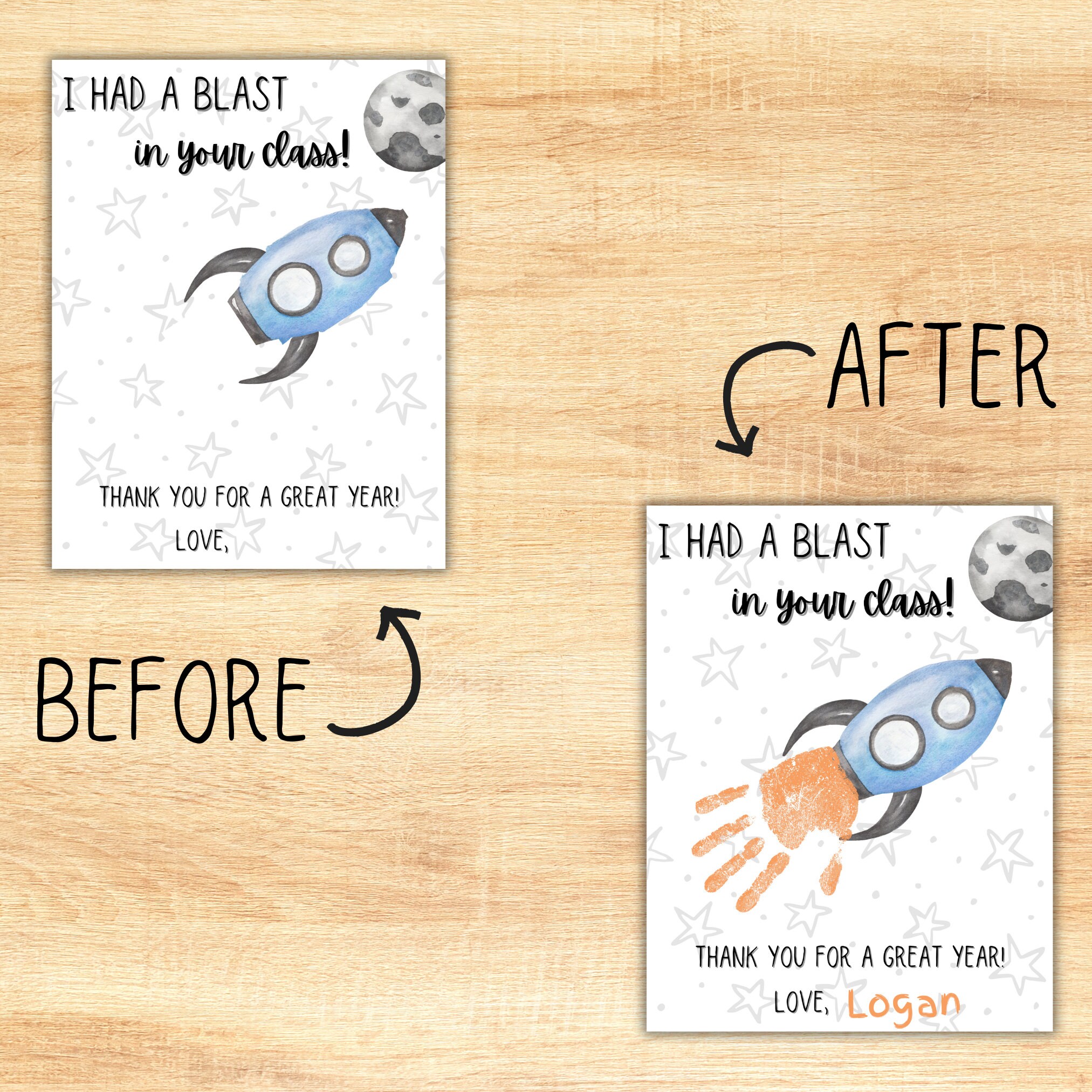 Teacher Appreciation Printable | I Had a Blast Handprint Art | Teacher ...