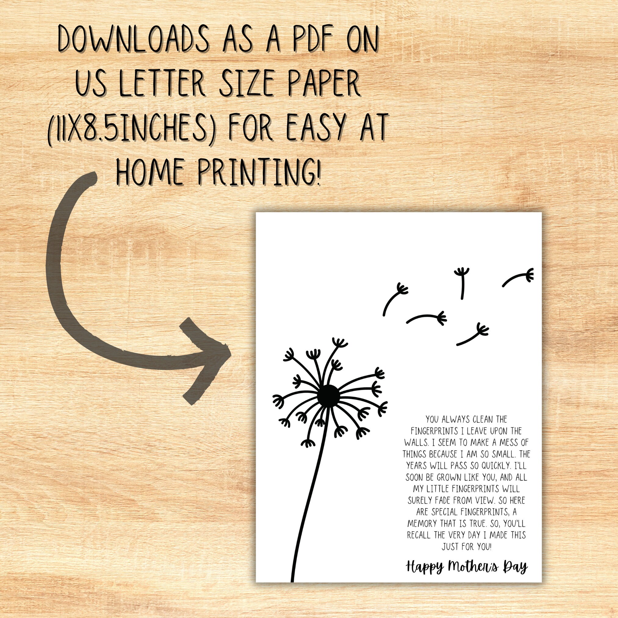 Mother's Day Flower Printable | Handprint Kids Art Keepsake | Teacher ...