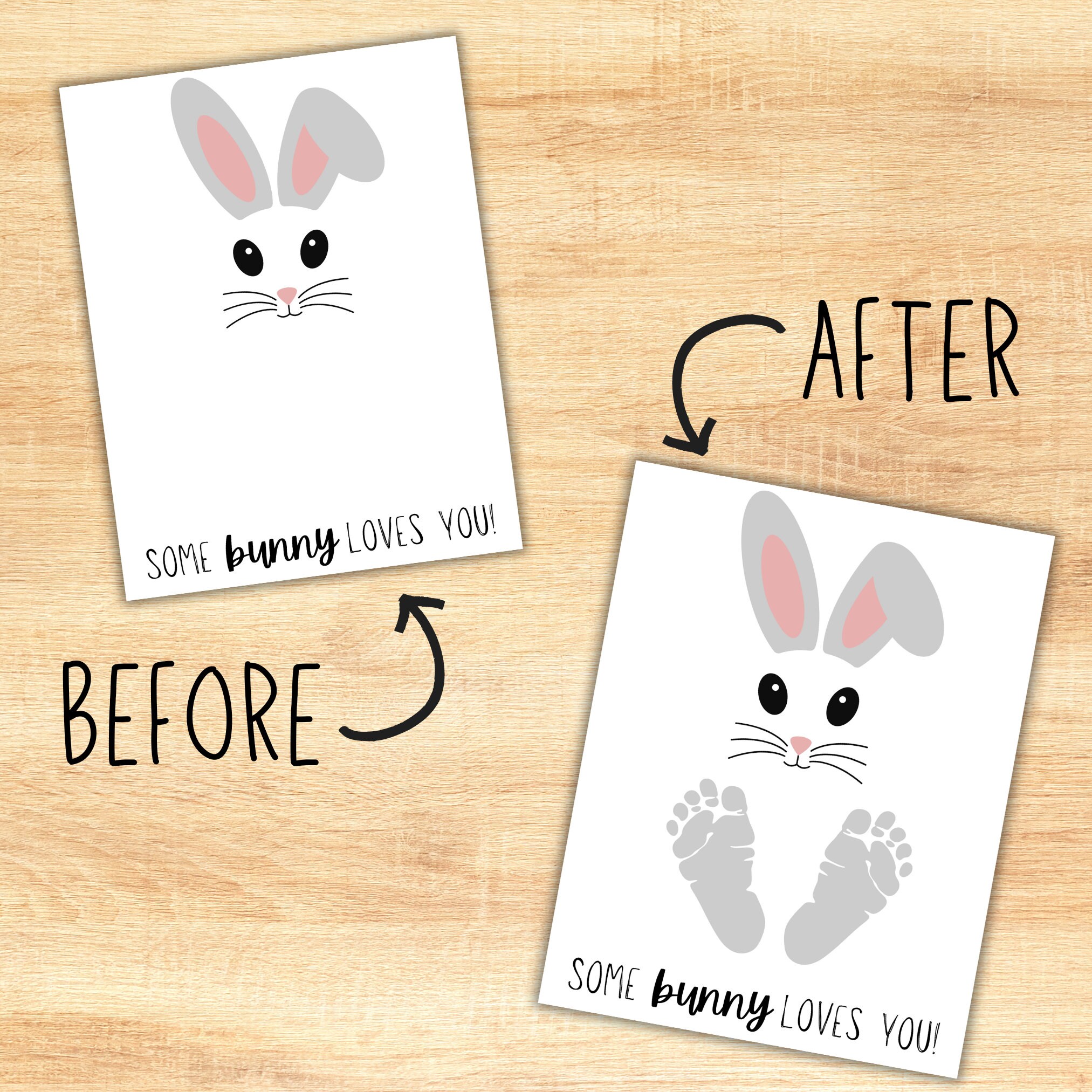 Easter Printable | "some-bunny Loves You" | Kids' Footprint Keepsake ...