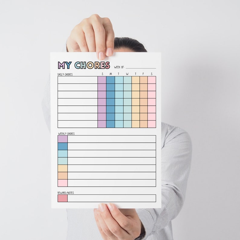 Chore Chart for Kids | Kids Chore Chart | Toddler Chore Chart ...