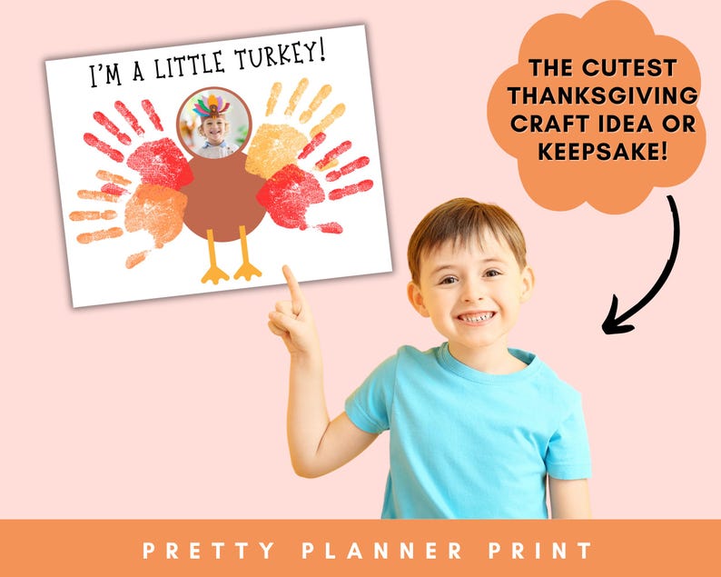Preschool Thanksgiving Turkey Craft | First Thanksgiving Keepsake ...
