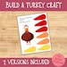 Build a Turkey Kids Craft | Printable Thanksgiving Craft | Printable ...