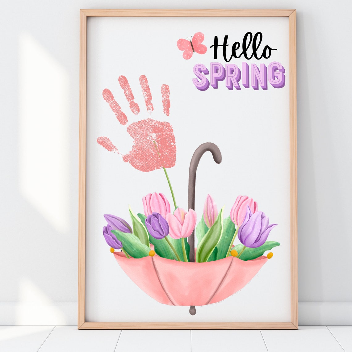 Hello Spring Craft | April Showers Bring May Flowers Handprint Art ...