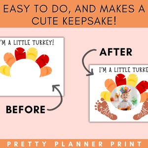 First Thanksgiving Footprint Art | Thanksgiving Craft for Preschool or ...