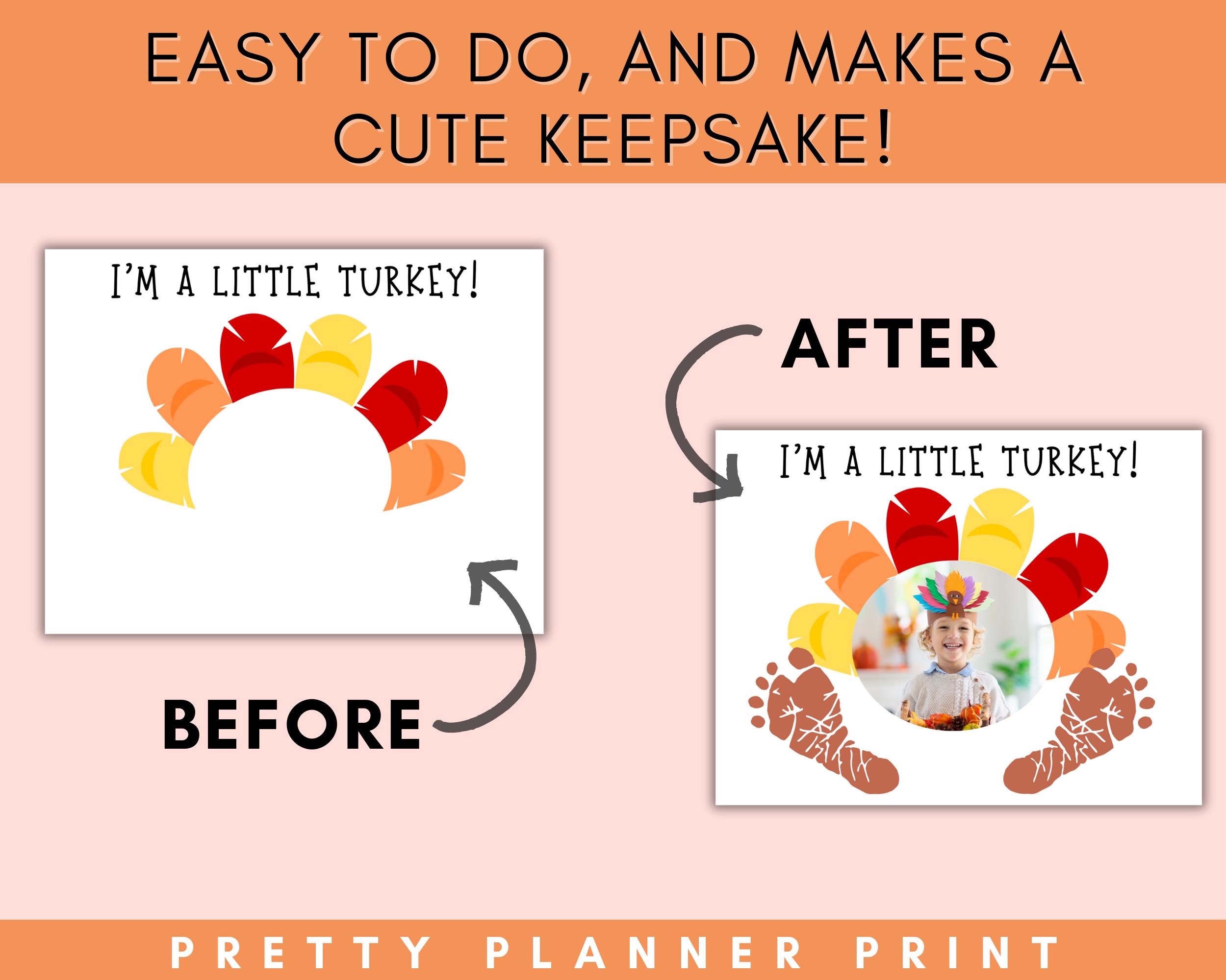 First Thanksgiving Footprint Art | Thanksgiving Craft for Preschool or ...