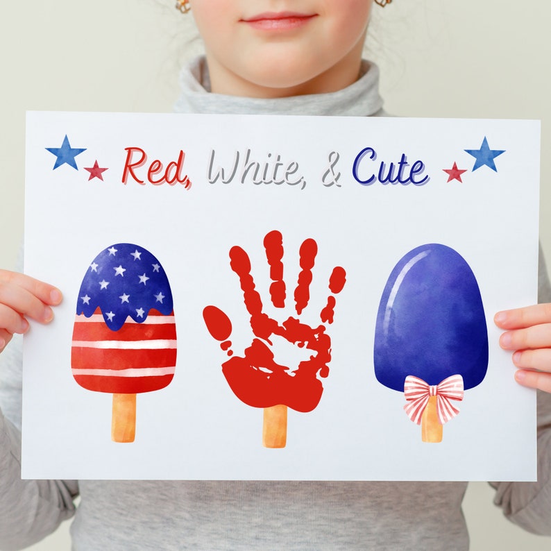 4th of July Arts and Crafts Kids Activity Fourth of July Handprint Art ...