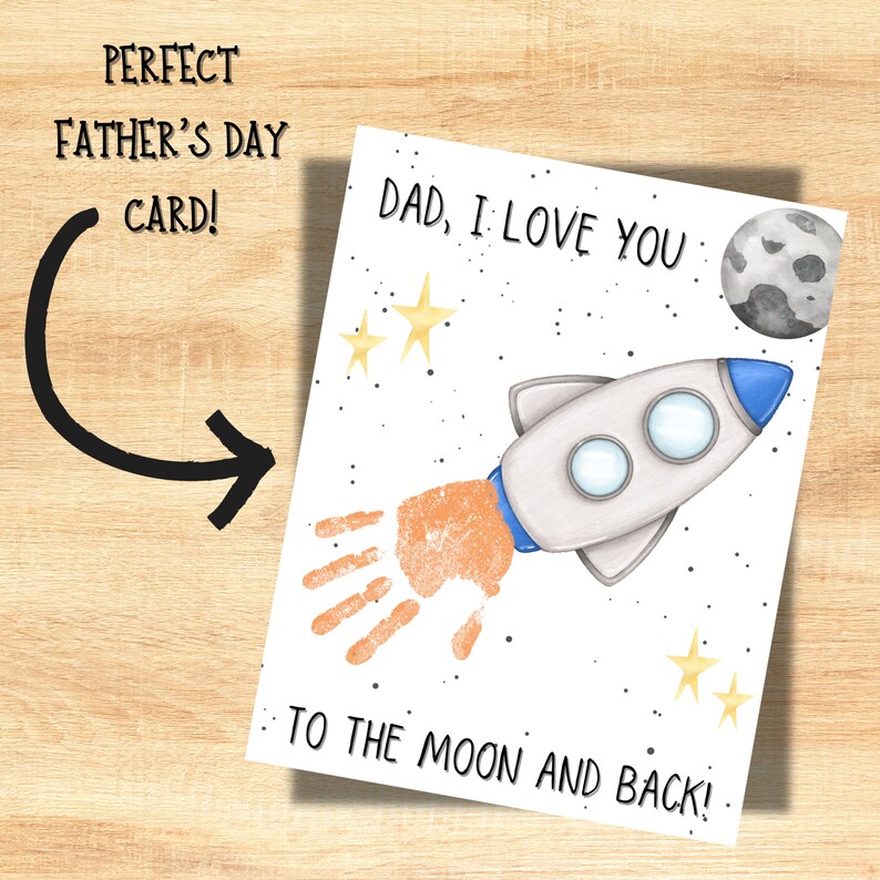 Printable Fathers Day Handprint Art Craft Gift for Dad From Kids ...