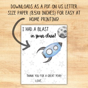 Teacher Appreciation Printable | I Had a Blast Handprint Art | Teacher ...