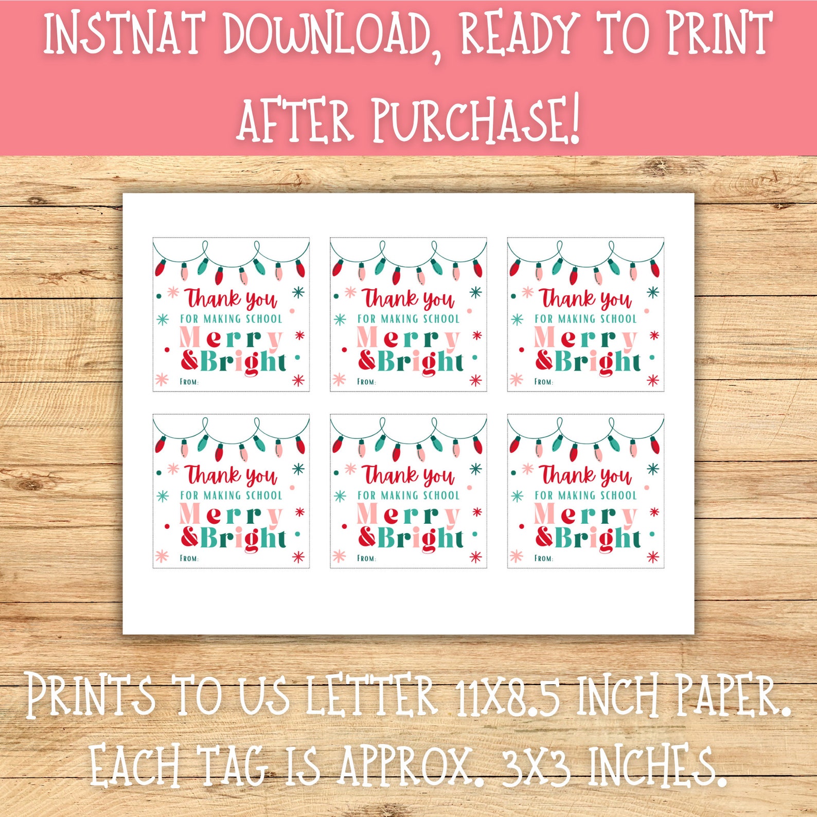 Christmas Gift Tags Printable | Merry Christmas Gift Tag | Christmas ...