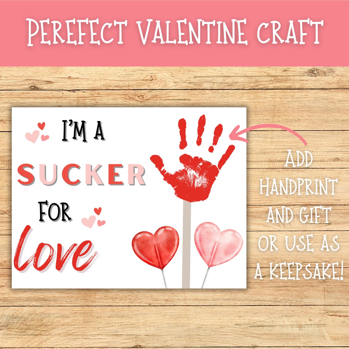 Valentine Handprint Gift Handprint Art Baby Handprint Kit Handprint Art ...