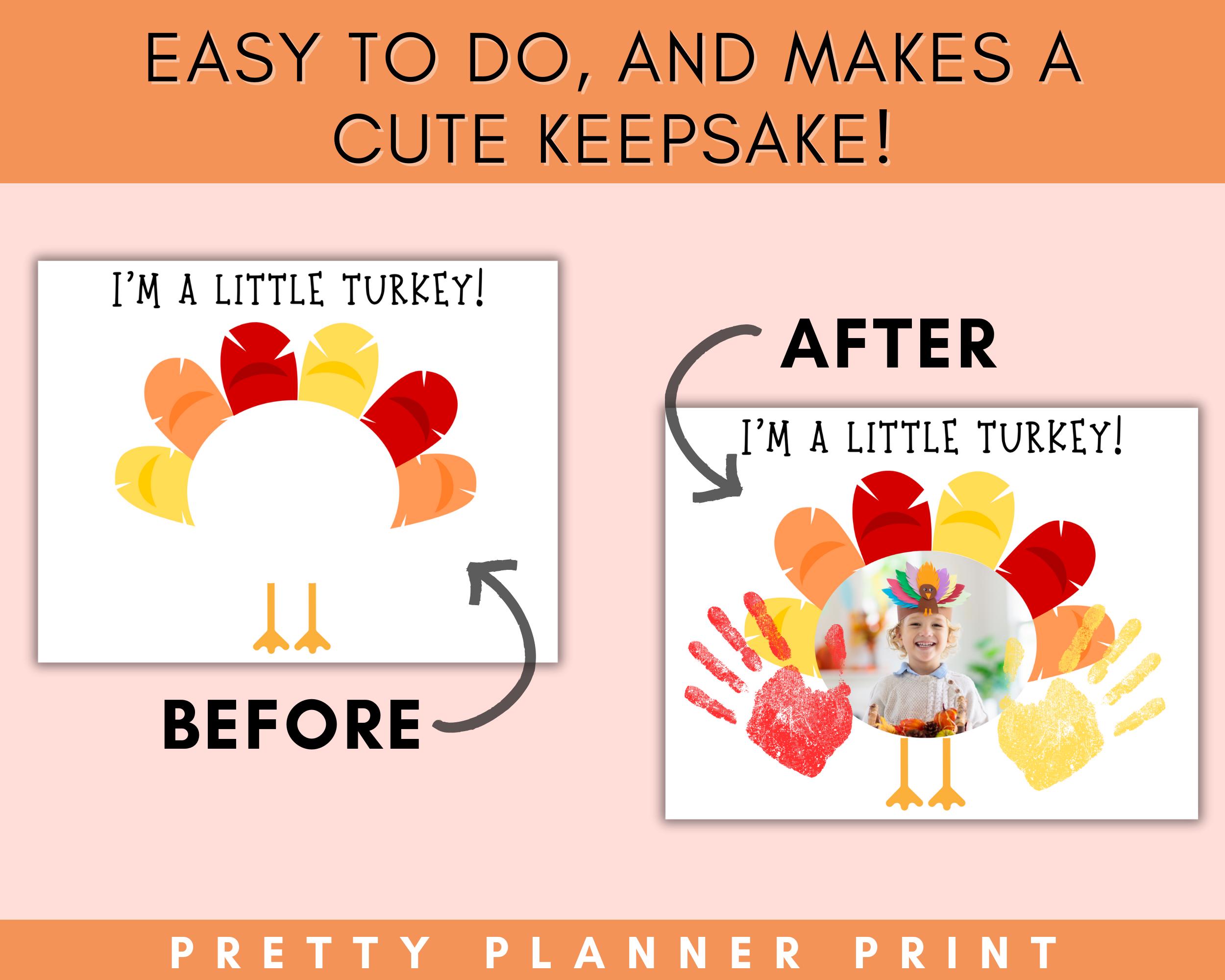 Preschool Thanksgiving Turkey Craft | First Thanksgiving Keepsake ...