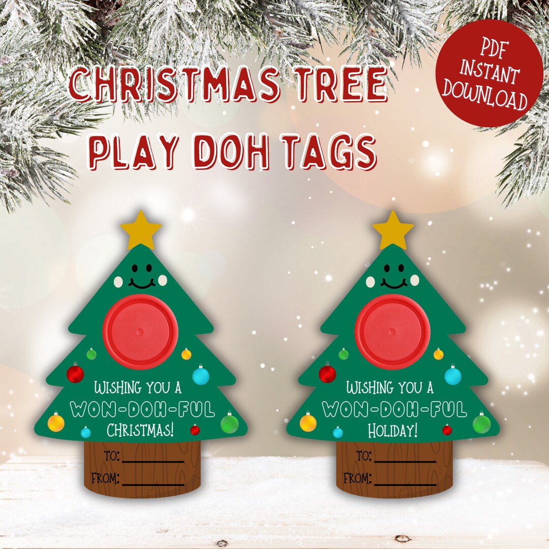 Christmas Gift Tag Printable | Classroom Favors | Christmas Play Doh ...