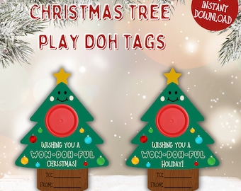 Christmas Gift Tag Printable | Classroom Favors | Christmas Play Doh ...