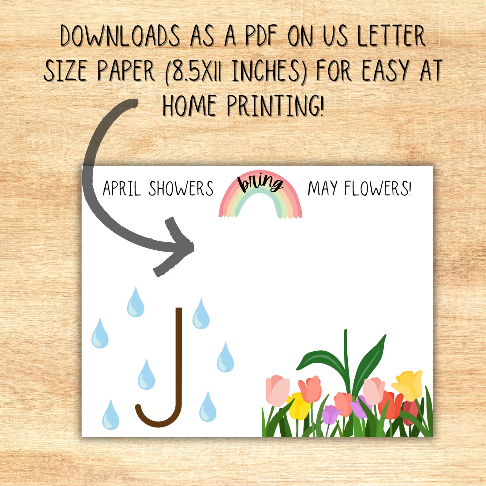 Hello Spring Craft | April Showers Bring May Flowers Handprint Art ...