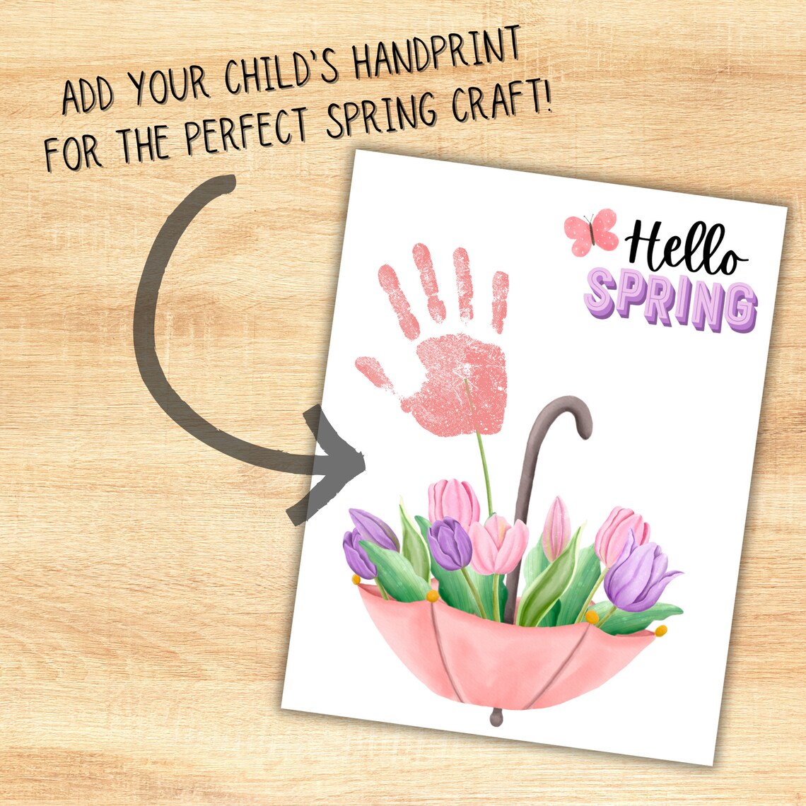 Hello Spring Craft April Showers Bring May Flowers Handprint Art ...