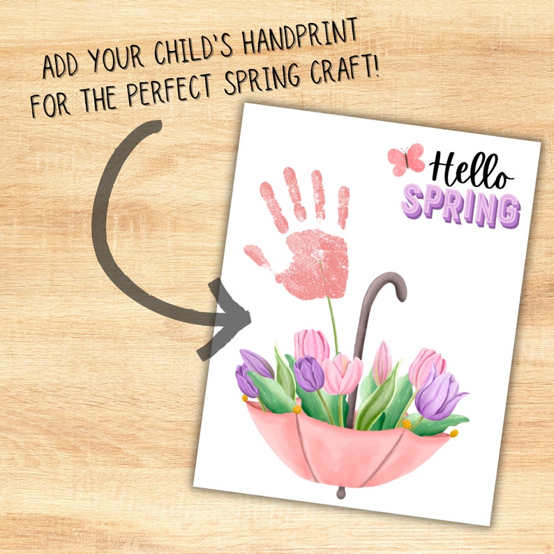 Hello Spring Craft April Showers Bring May Flowers Handprint Art ...