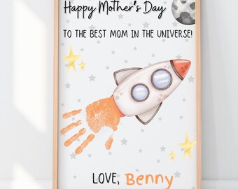 Mother's Day Flower Printable Kids' Handprint Keepsake Teacher and ...