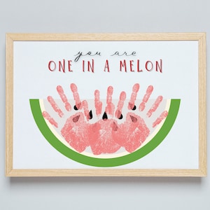 Watermelon Handprint Art: Summer Keepsake Craft (digital Download) - Etsy