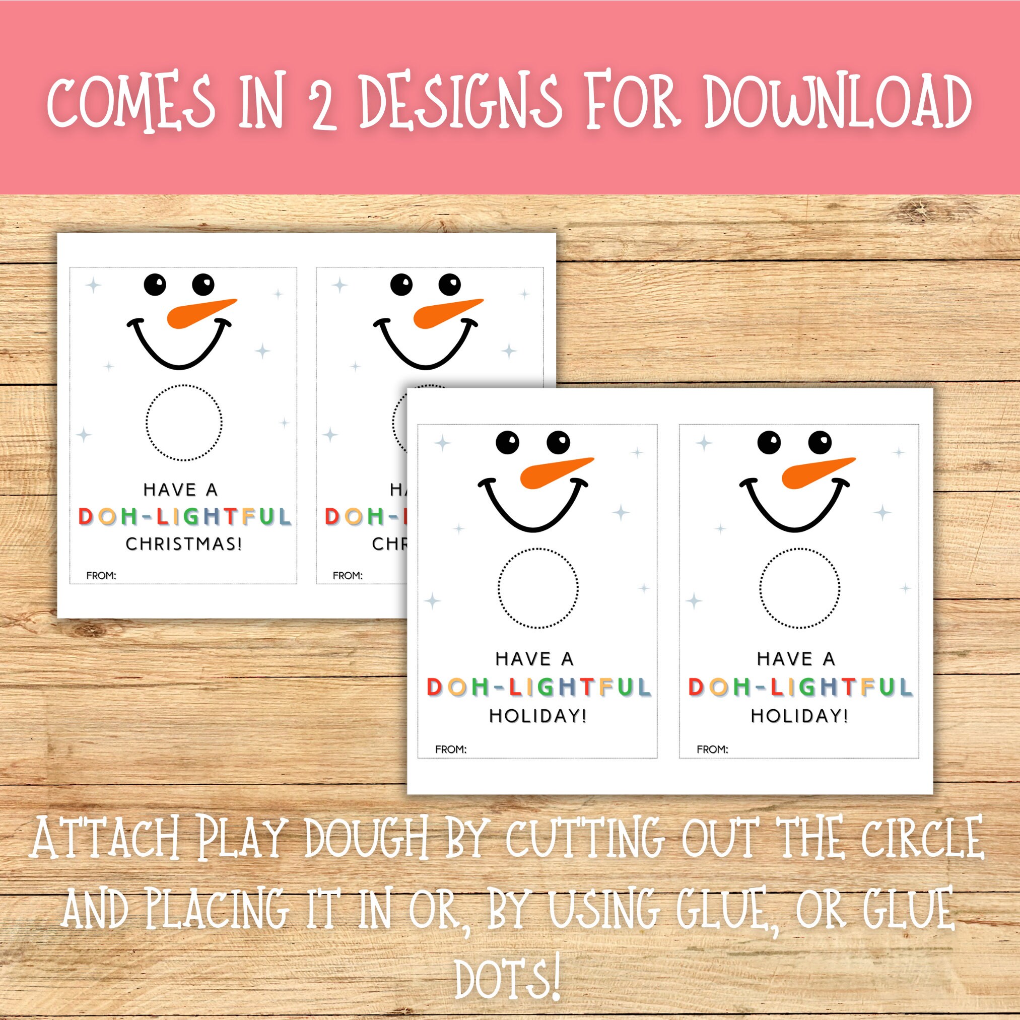 Christmas Gift Tag Printable | Classroom Favors | Christmas Play Doh ...
