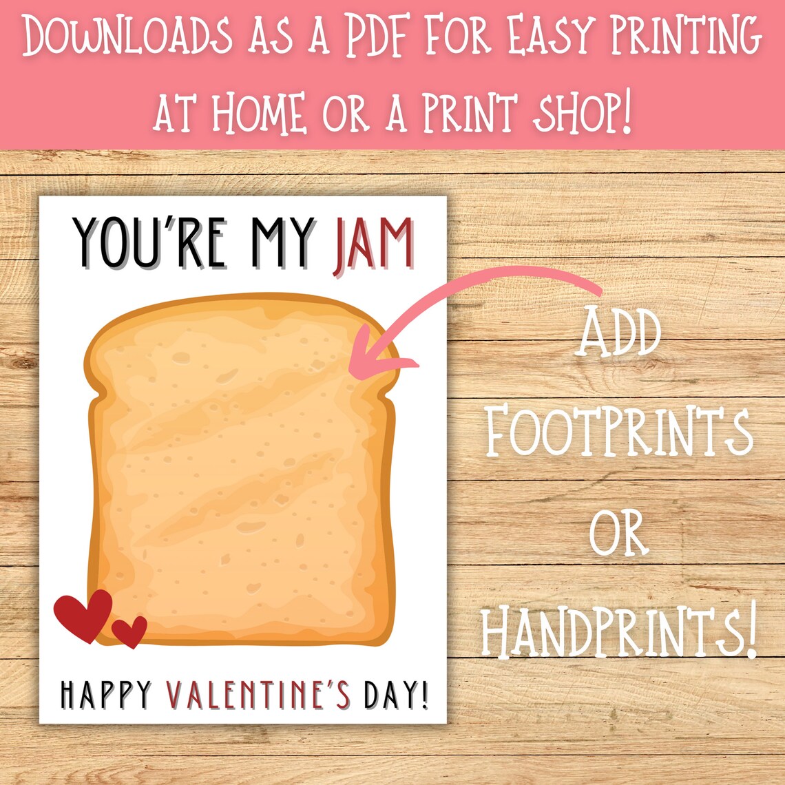 You're My Jam Handprint Gift | Babys First Valentines Day | Handprint ...