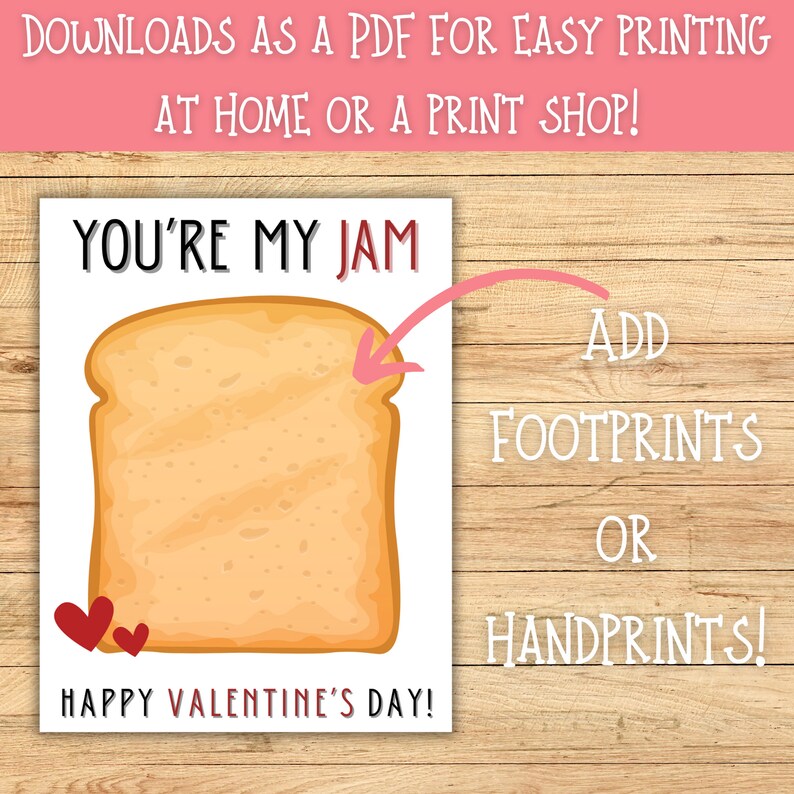 You're My Jam Handprint Gift | Babys First Valentines Day | Handprint ...