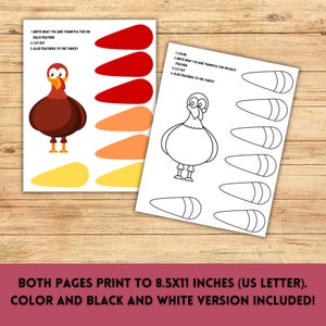 Build a Turkey Kids Craft | Printable Thanksgiving Craft | Printable ...