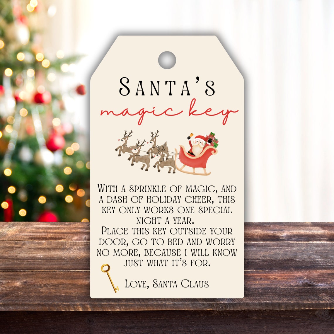 Santas Magic Key | Santa Gift Tag | Christmas Gift Tags Printable ...