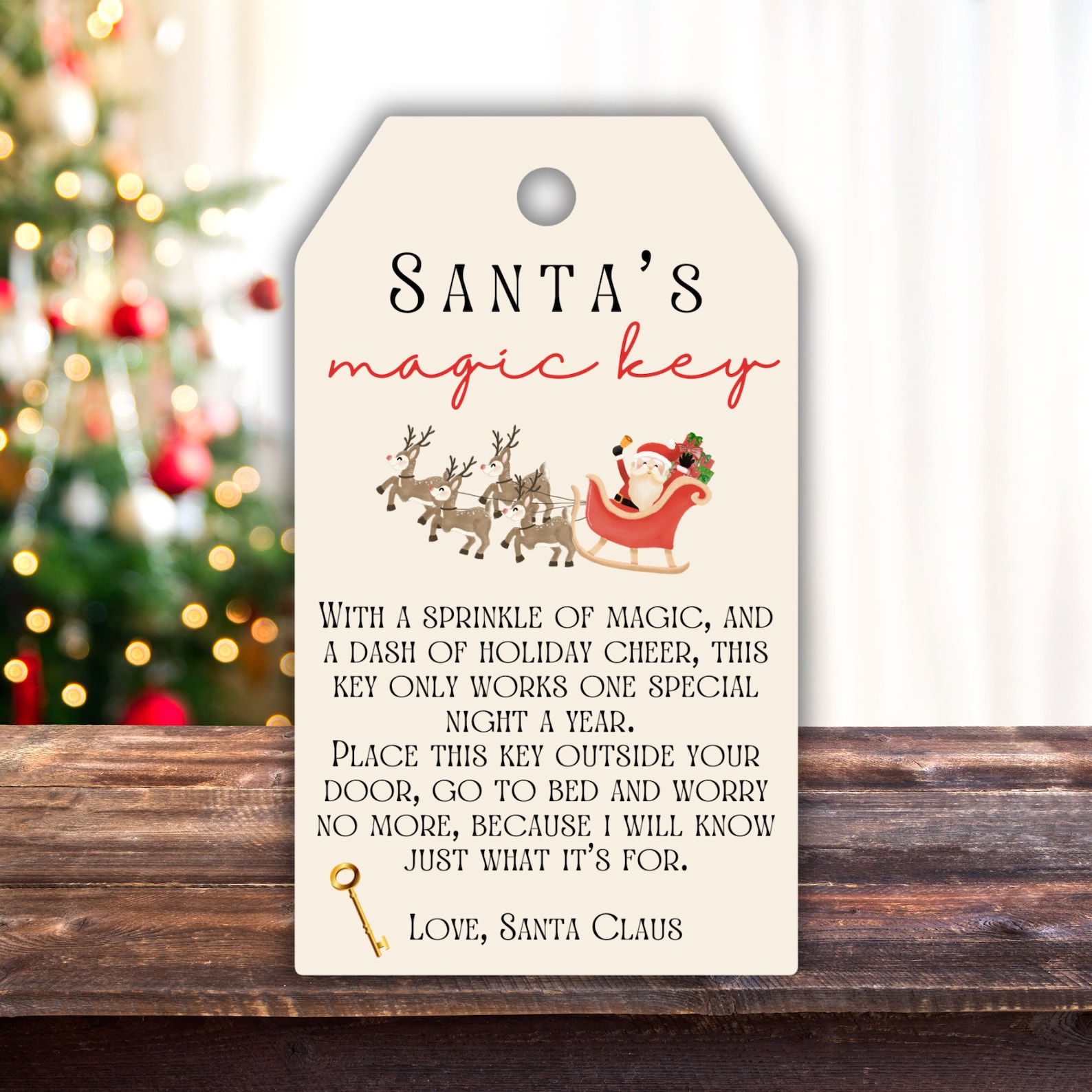 Santas Magic Key | Santa Gift Tag | Christmas Gift Tags Printable ...