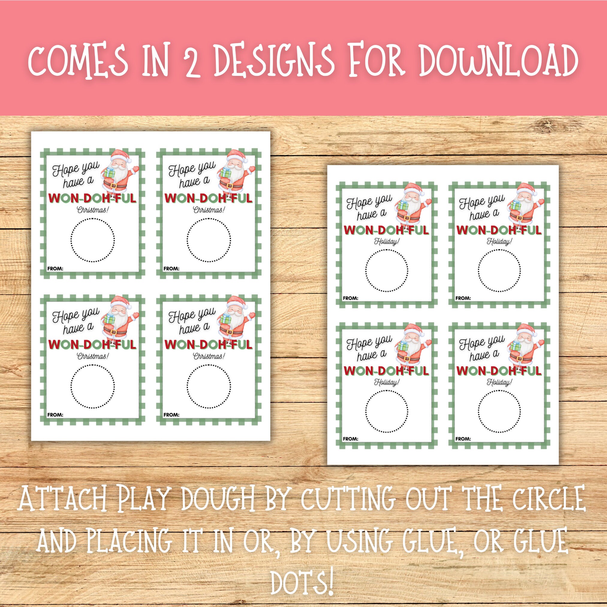 Christmas Gift Tag Printable | Classroom Favors | Christmas Play Doh ...