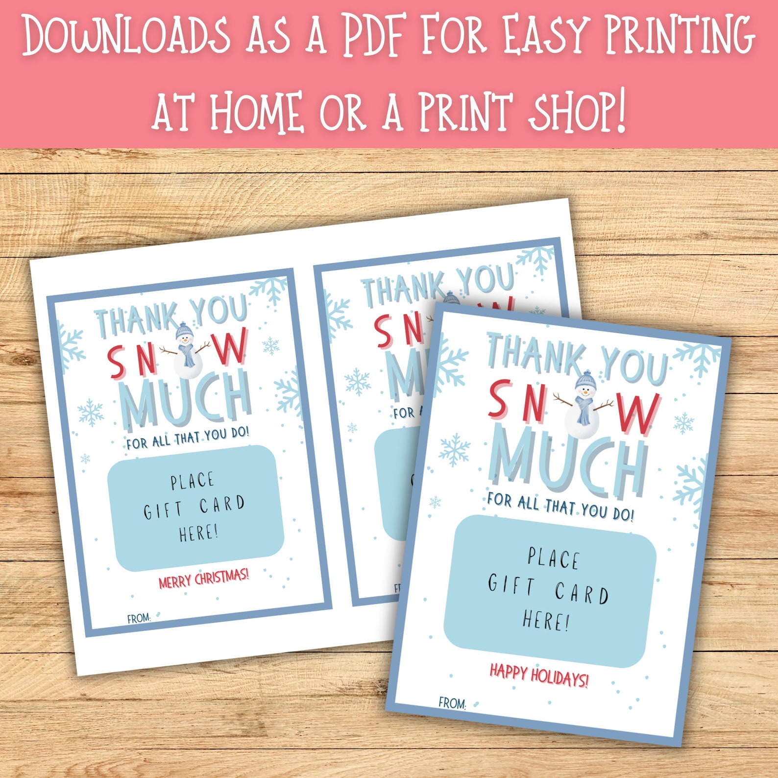 Christmas Gift Tags Printable | Giftcard Holder | Printable Teacher ...