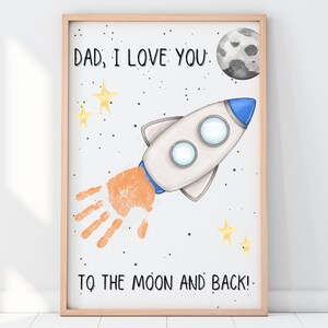 Printable Fathers Day Handprint Art Craft | Gift for Dad From Kids ...