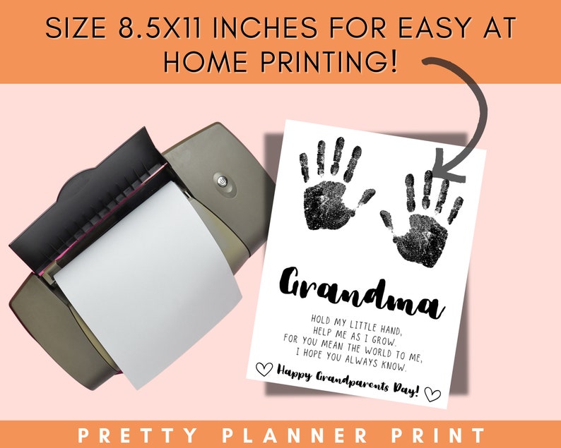 Grandparents Day Handprint Art Grandparent Gift Keepsake Gift for ...