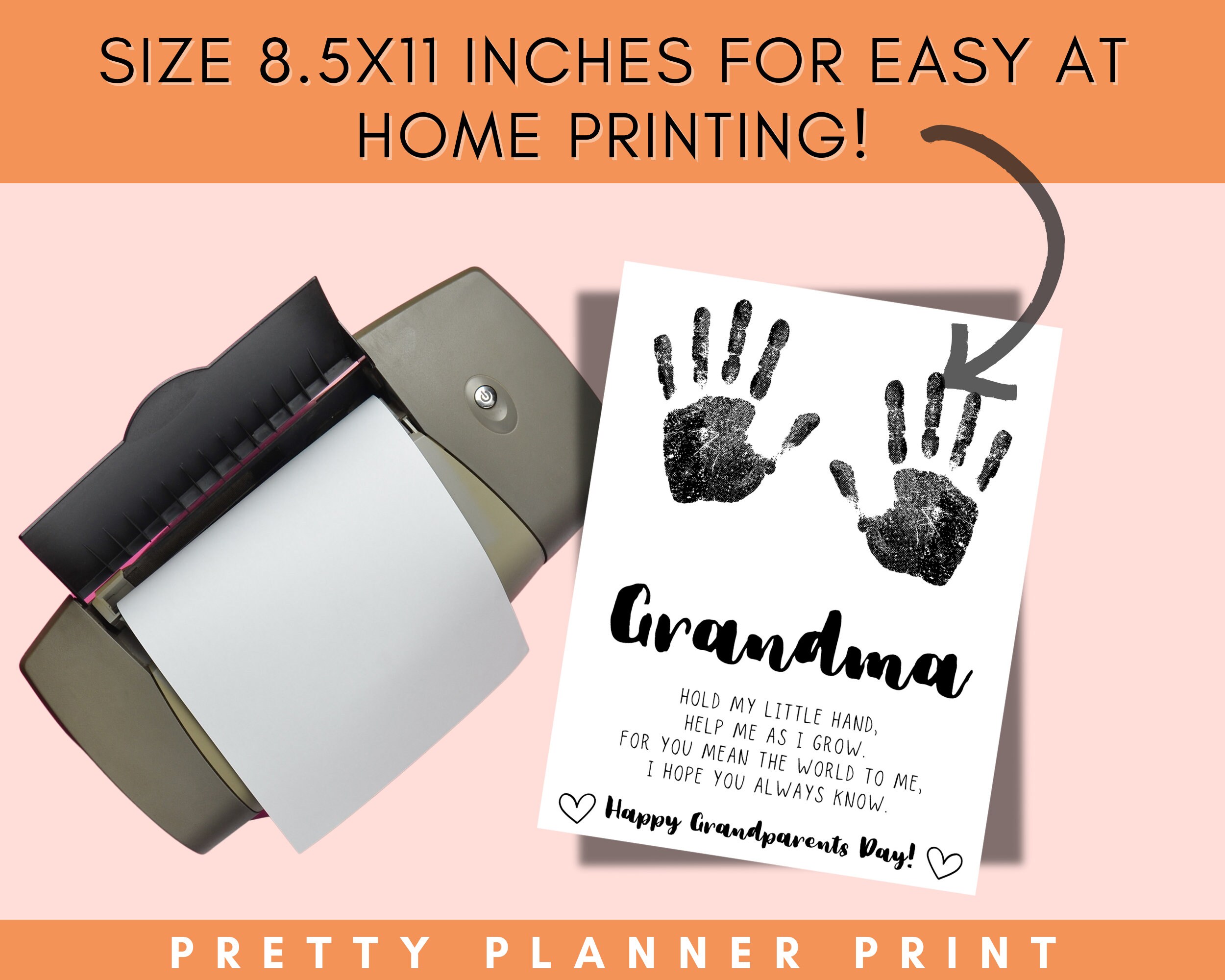 Grandparents Day Handprint Art | Grandparent Gift Keepsake | Gift for ...