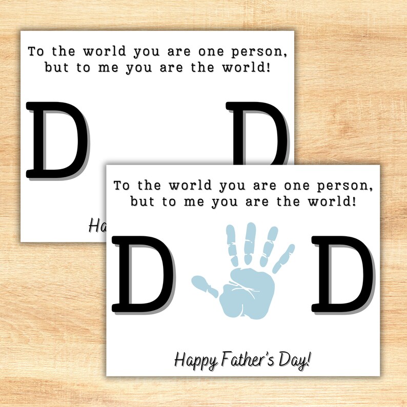 Father's Day Handprint Art Digital Download, Fathers Day Card Keepsake ...