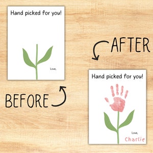 Mother's Day Flower Printable | Kids Handprint Keepsake | Teacher and ...