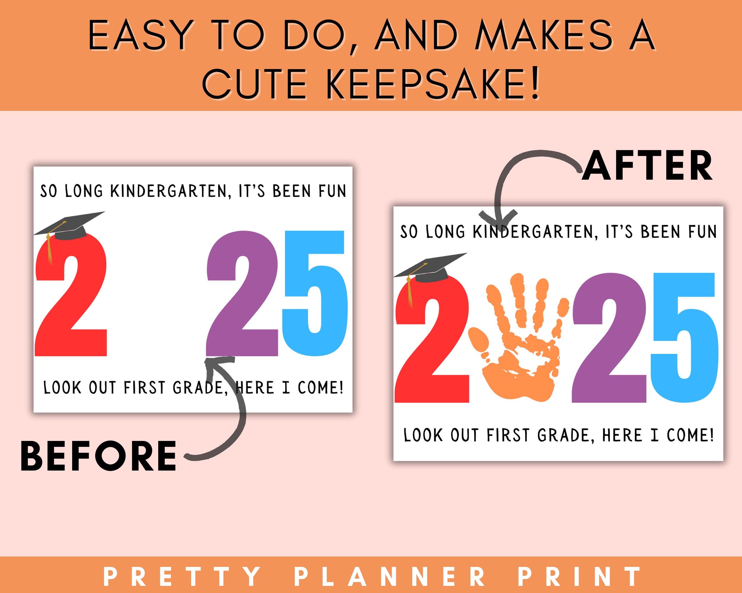 Kindergarten Graduation Handprint Art | Last Day of School Child ...