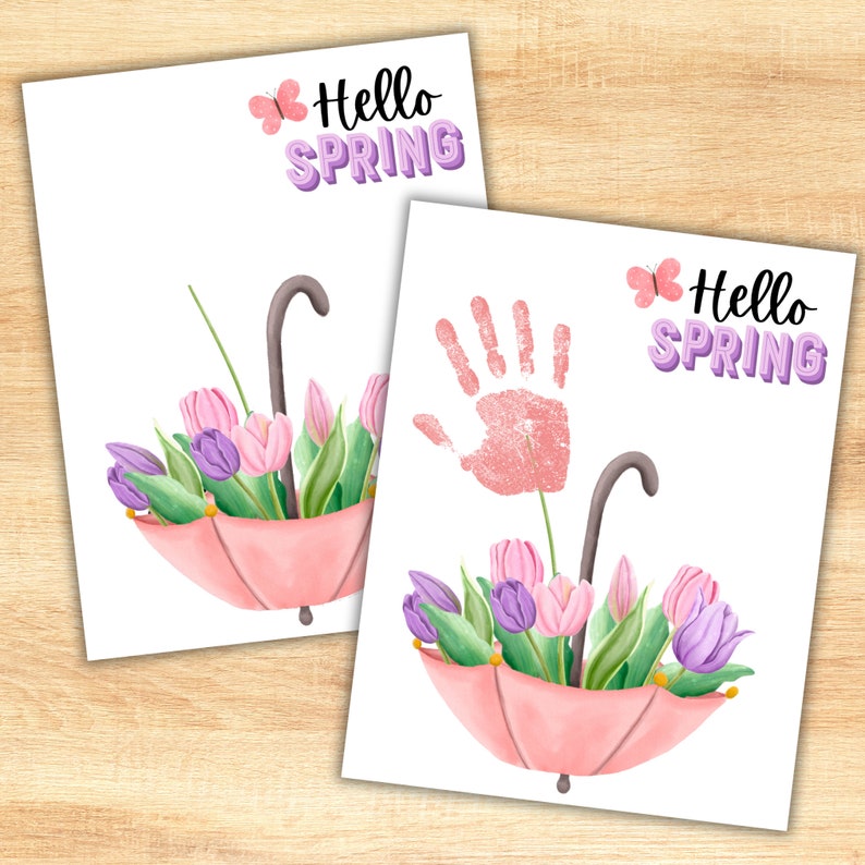 Hello Spring Craft April Showers Bring May Flowers Handprint Art ...