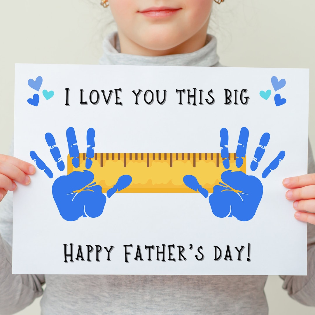 Father's Day Handprint Art Digital Download, Fathers Day Card Keepsake ...