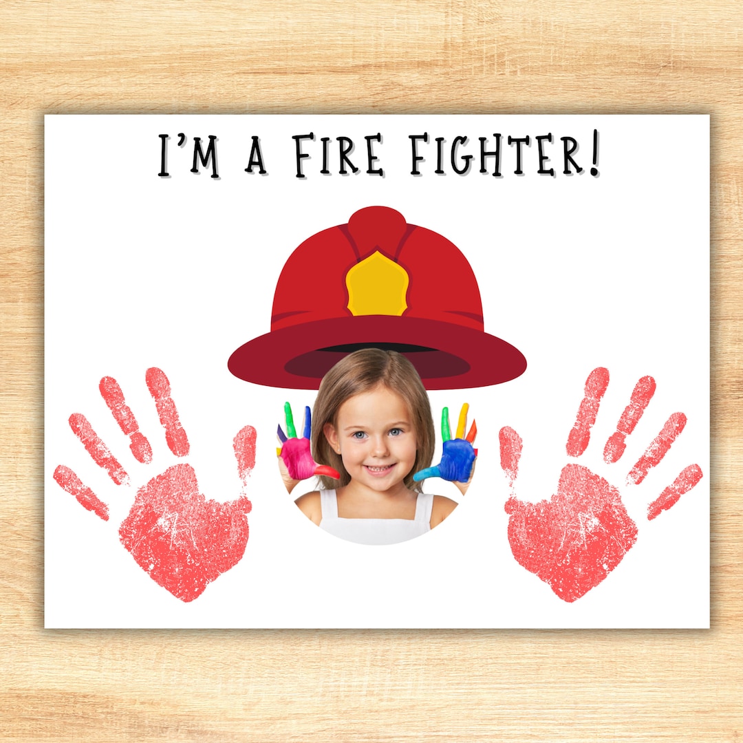 Preschool Firefighter Craft | Firefighter Helmet Keepsake | Hero ...