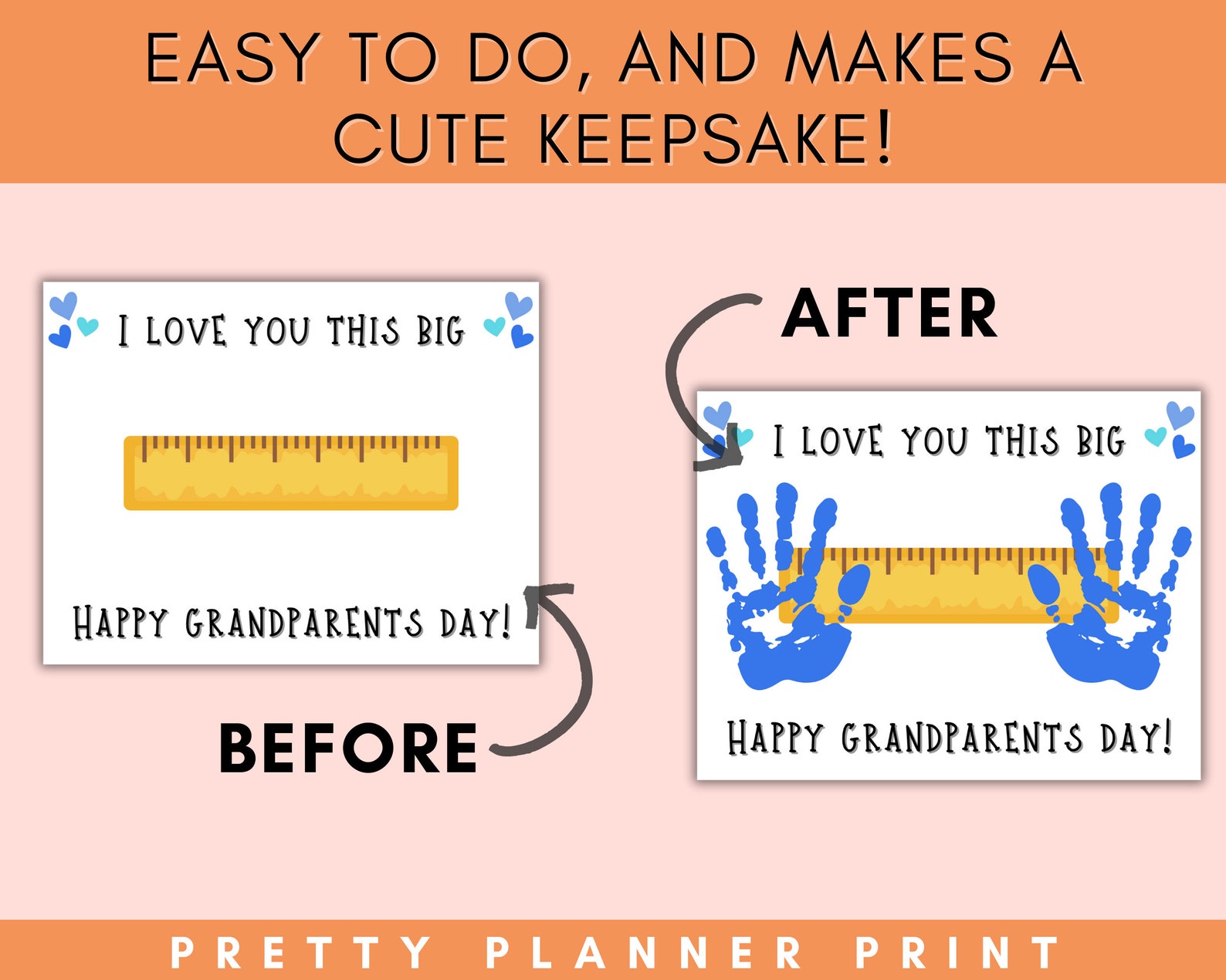 Grandparents Day Handprint Art | Grandparent Gift Keepsake | Gift for ...