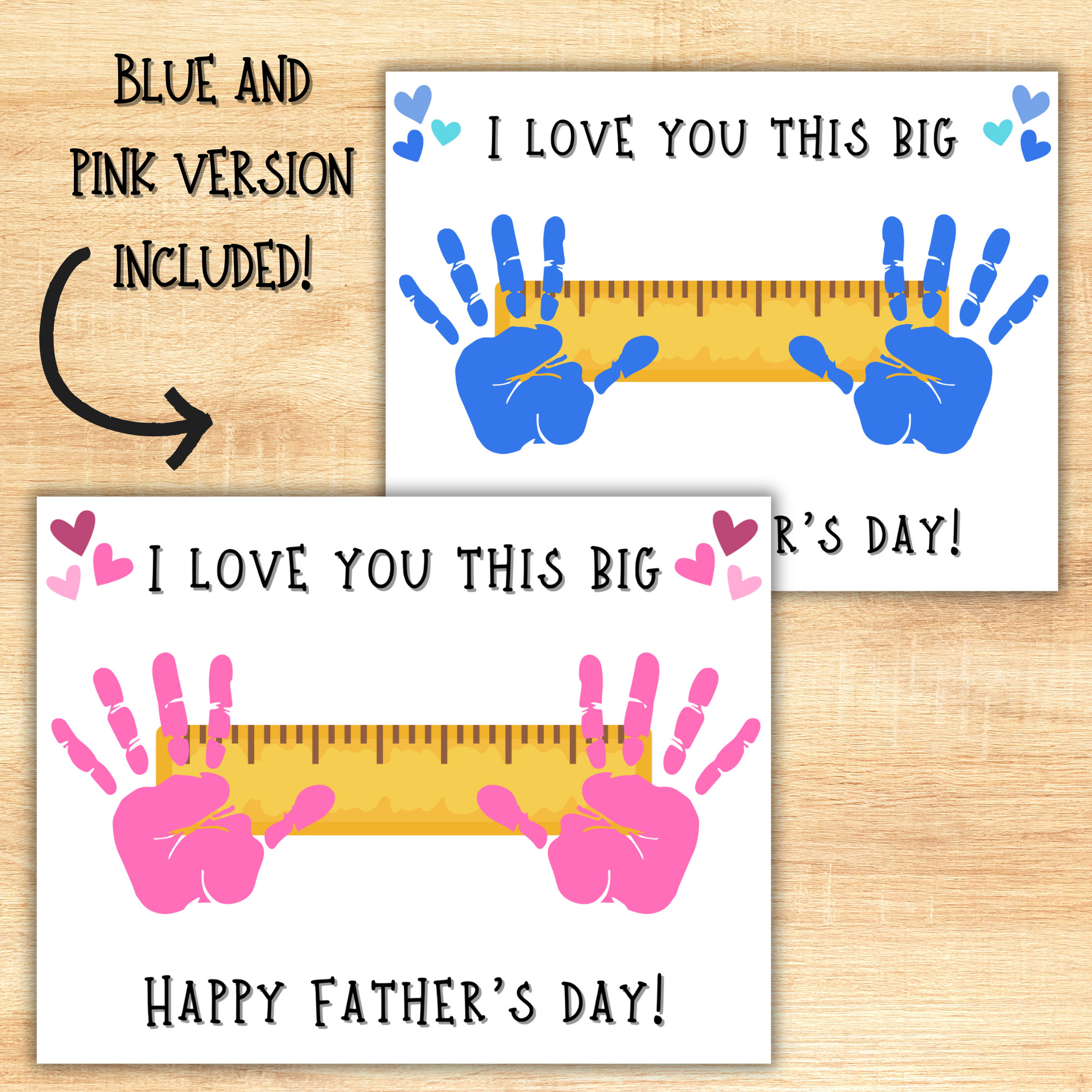 Father's Day Handprint Art Digital Download, Fathers Day Card Keepsake ...
