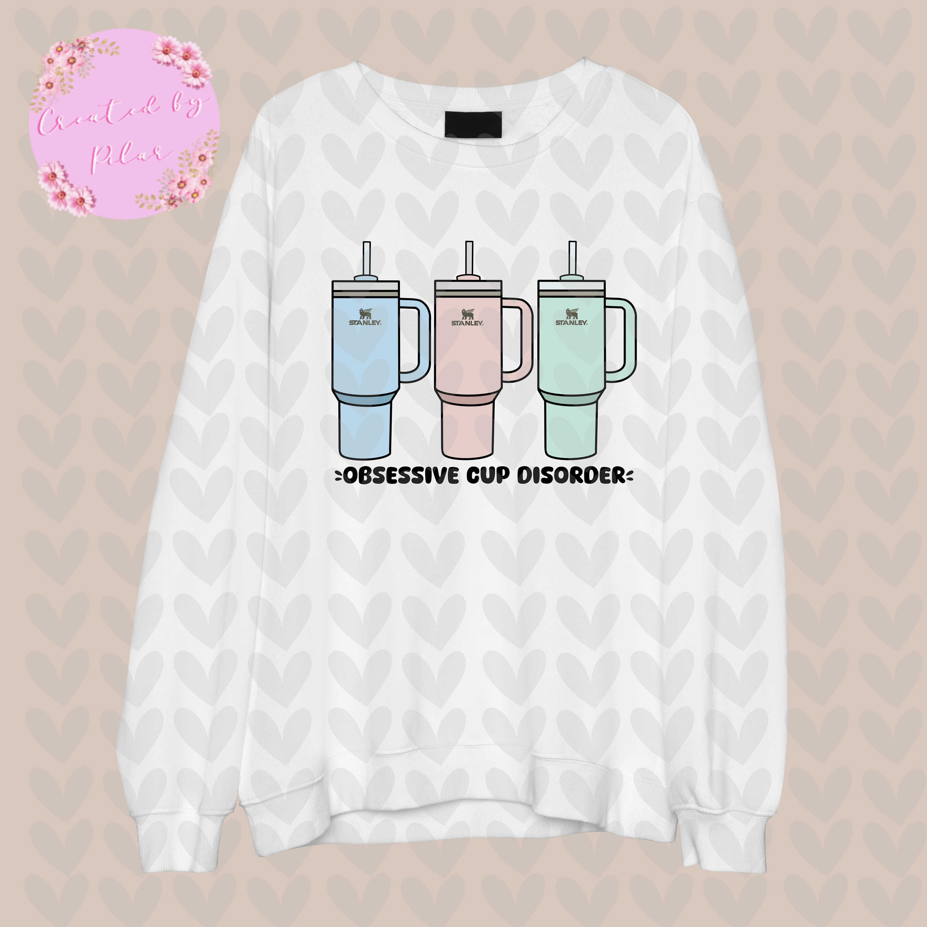 Obsessive Cup Disorder Stanley Tumbler PNG JPEG, Digital Art Designs ...
