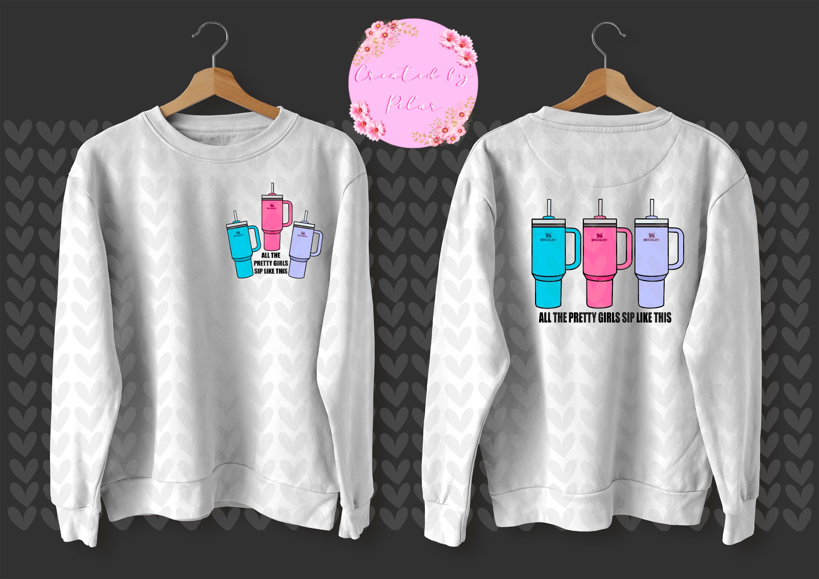 Stanley Tumbler Digital Art, Trendy Girl PNG JPEG (digital Download) - Etsy