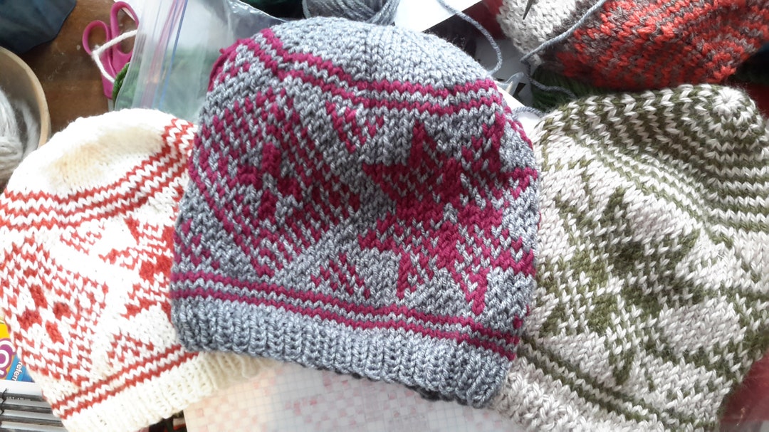 Star Crossed Knitted Hat Pattern - Etsy