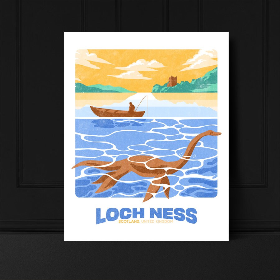 Loch Ness Travel Poster - Loch Ness - Nessie - Monster Prints ...