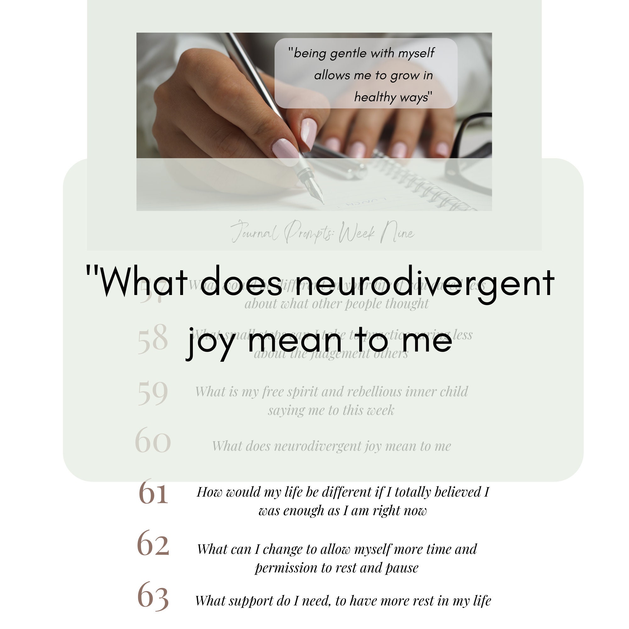 98 Journal Prompts for Neurodivergent People - Digital Download. 14 ...