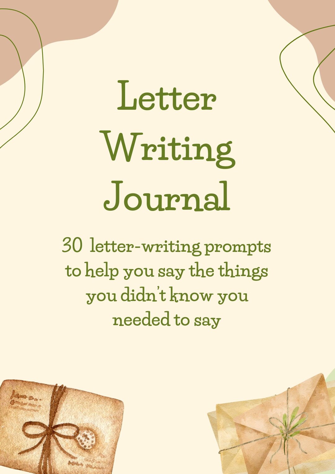 Letter Writing Journal - 30 Letter Writing Prompts for Self-reflection ...
