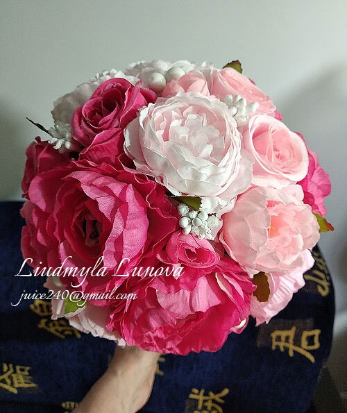 Hand Made Crafts, Topiary Tree, Pink Flowers, Roses Topiary Mothers ...