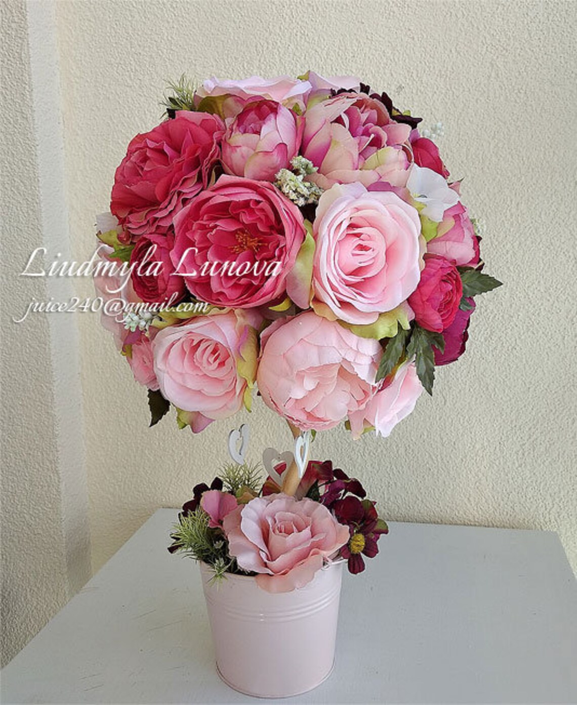 FLOWER Topiary, Topiarytree, Pinkflowers, Rosestopiary, Mothersday - Etsy